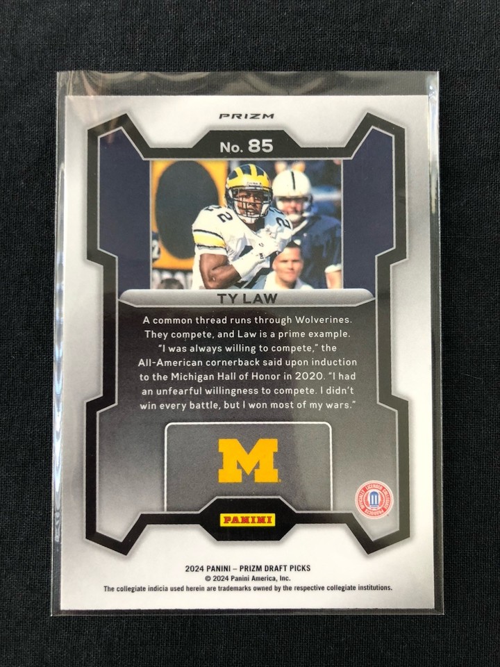 2024 Panini Prizm Draft Picks Ty Law Ruby Wave Prizm (#85) | eBay