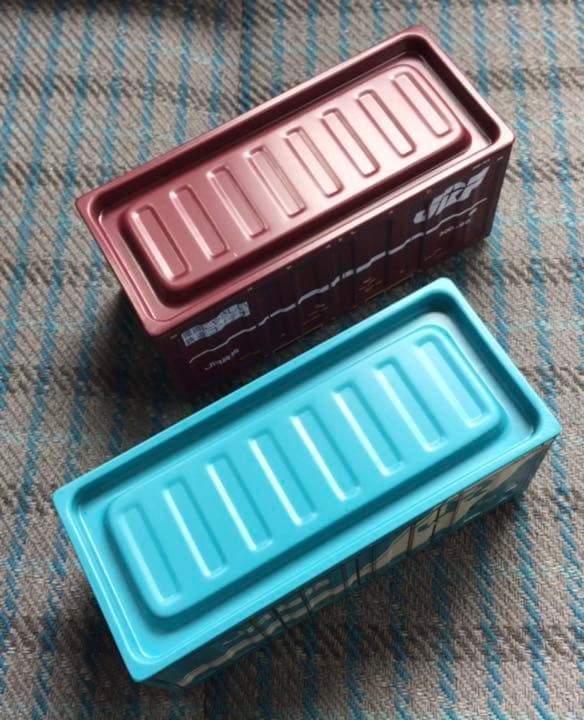 JR & JRF Tin Container Box 1/64 Mini Display 2 Pieces Showa Retro ...