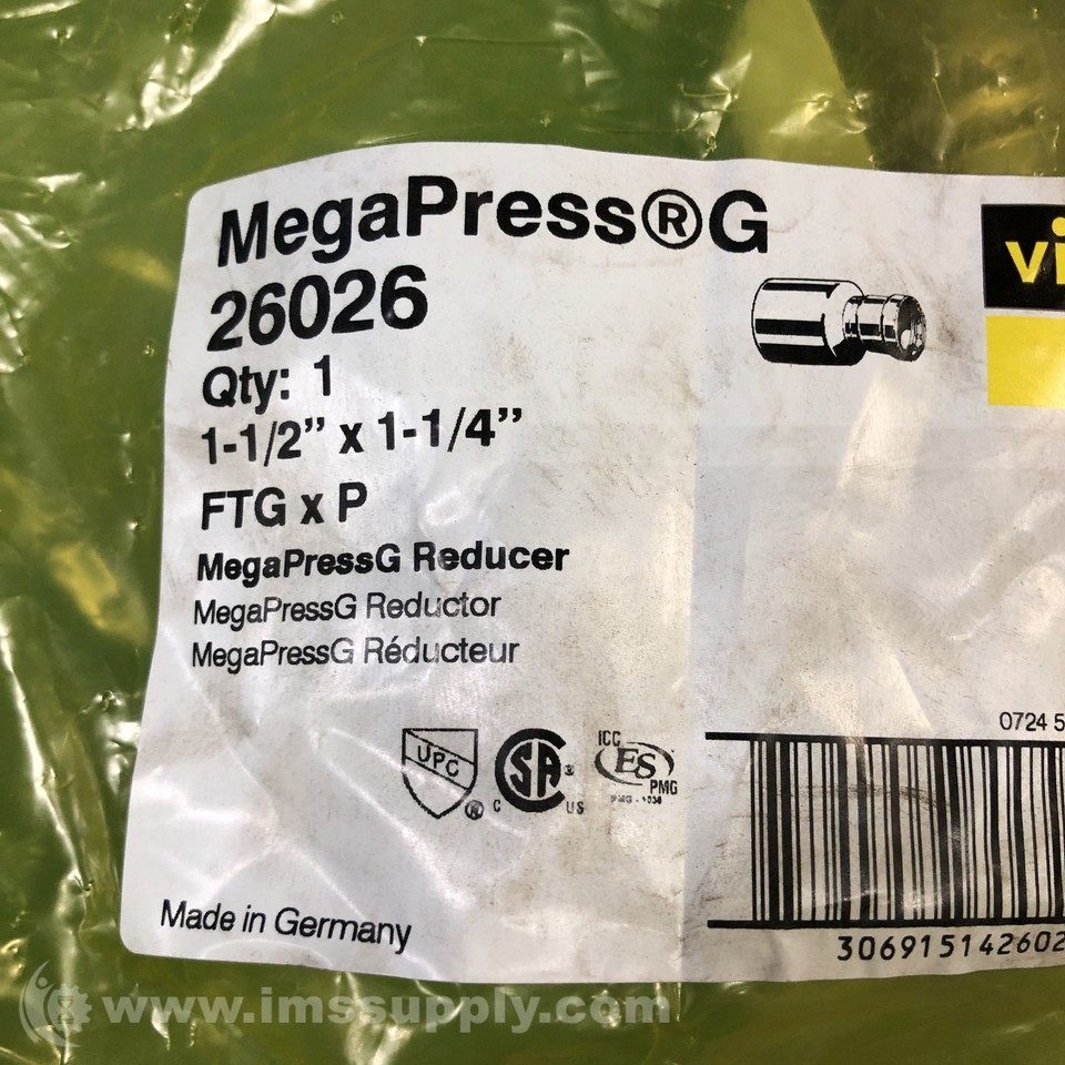 Viega LLC 26026 MegaPressG Fitting Reducer FNFP | eBay