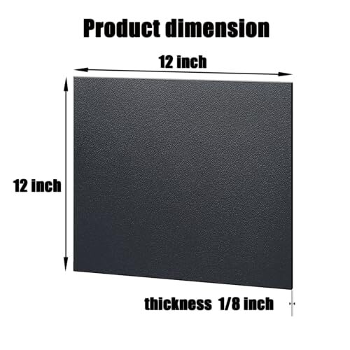 ABS Plastic Sheet 1/8 Inch Thick 1" x 1" (-Pack),Two-Sided 12" x 12" x ...