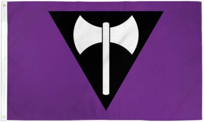 Lesbian Labrys Flag 3x5 ft Gay Lesbian LGBTQ Pride Axe Purple | eBay