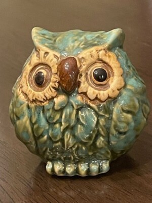 Vintage Mini Clay Owl with tortise shell glaze 2.5x 2.5 | eBay
