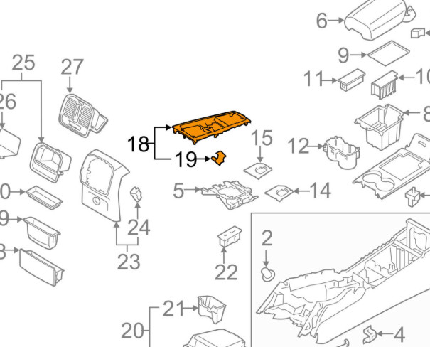Porsche Macan 95b Center Console Trim 95B863419 2016 for sale online | eBay