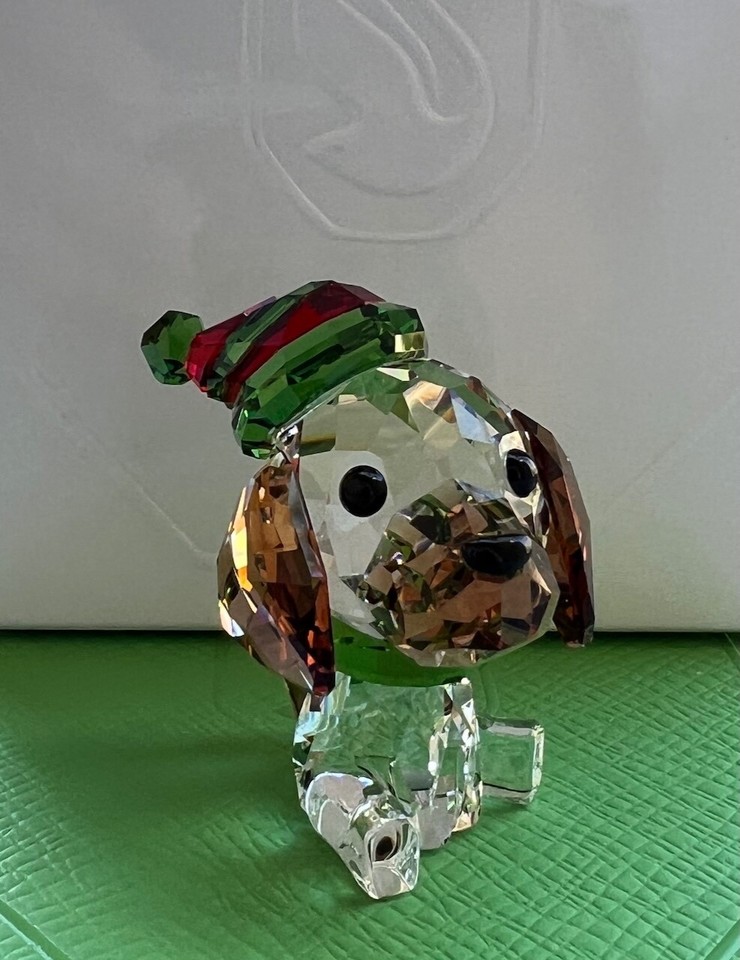 SWAROVSKI Crystal Christmas Holiday Cheers Beagle Figurine #5625856 New ...