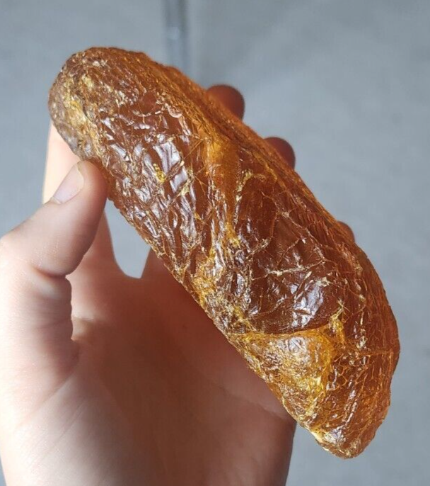 Large Chunk of Pristine Raw Baltic Amber 204 grams (7.2oz) Whole Shape ...