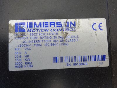 Emerson Motion Control 66021902CTJ7G1R 20.9 HP | eBay