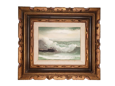 Original Painting - Seascape Signed & Framed Oil on Canvas by Julie ...