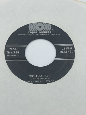 LATIN ALL STARS 45 El Marinero Not To Fast 45 Very Good Condition | eBay