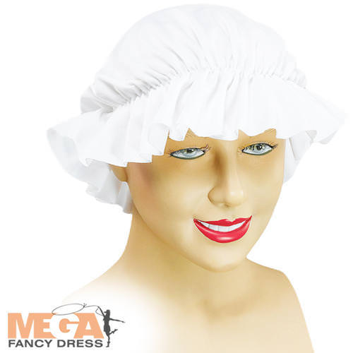 Victorian Fancy Dress up MOP Cap Mob Tudor Hat Poor Girl Maid Apron ...