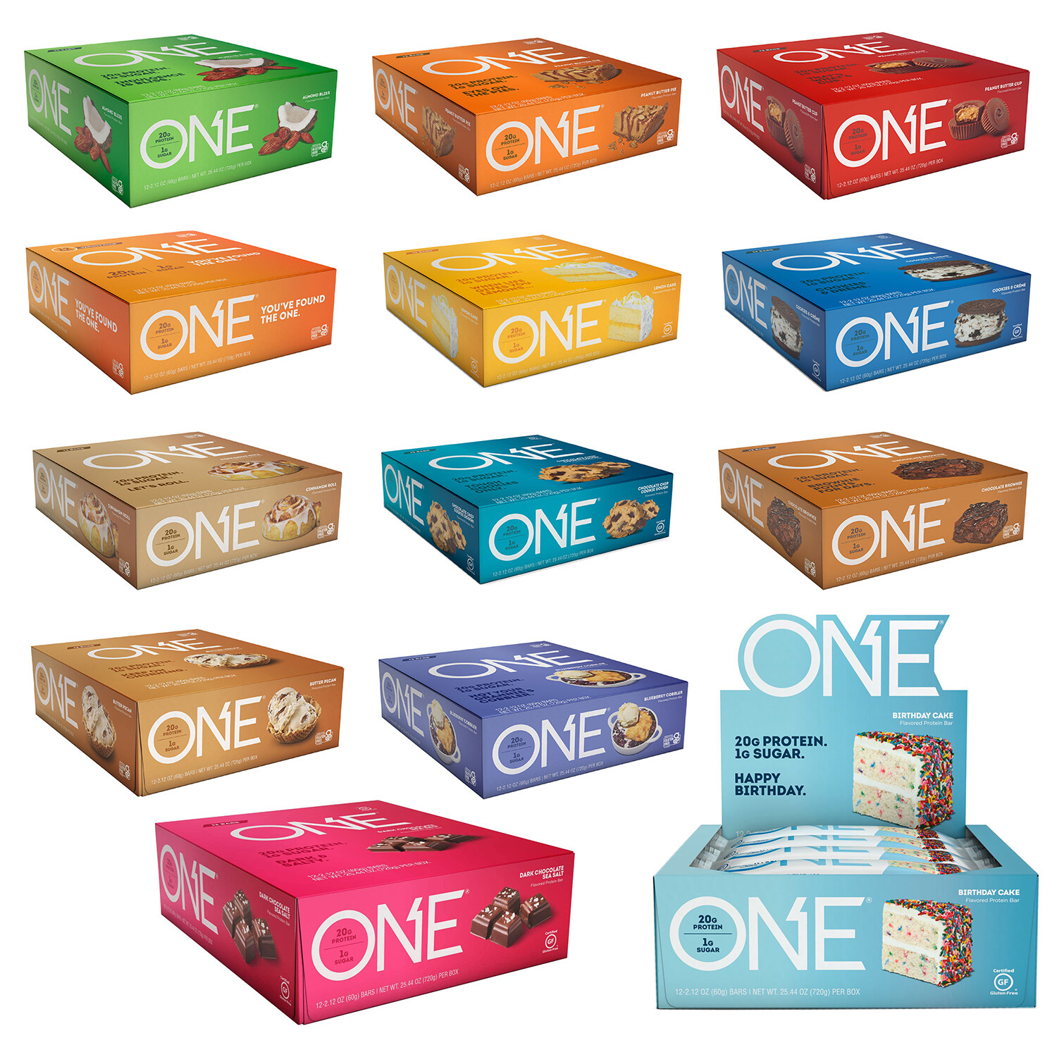 ONE Protein Bars 20g Protein (12 Bars per Pack) - Variety of Flavors | eBay