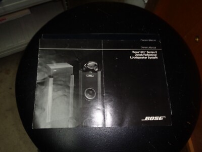 Bose 601 Series II Owner Manual Free Shipping | eBay