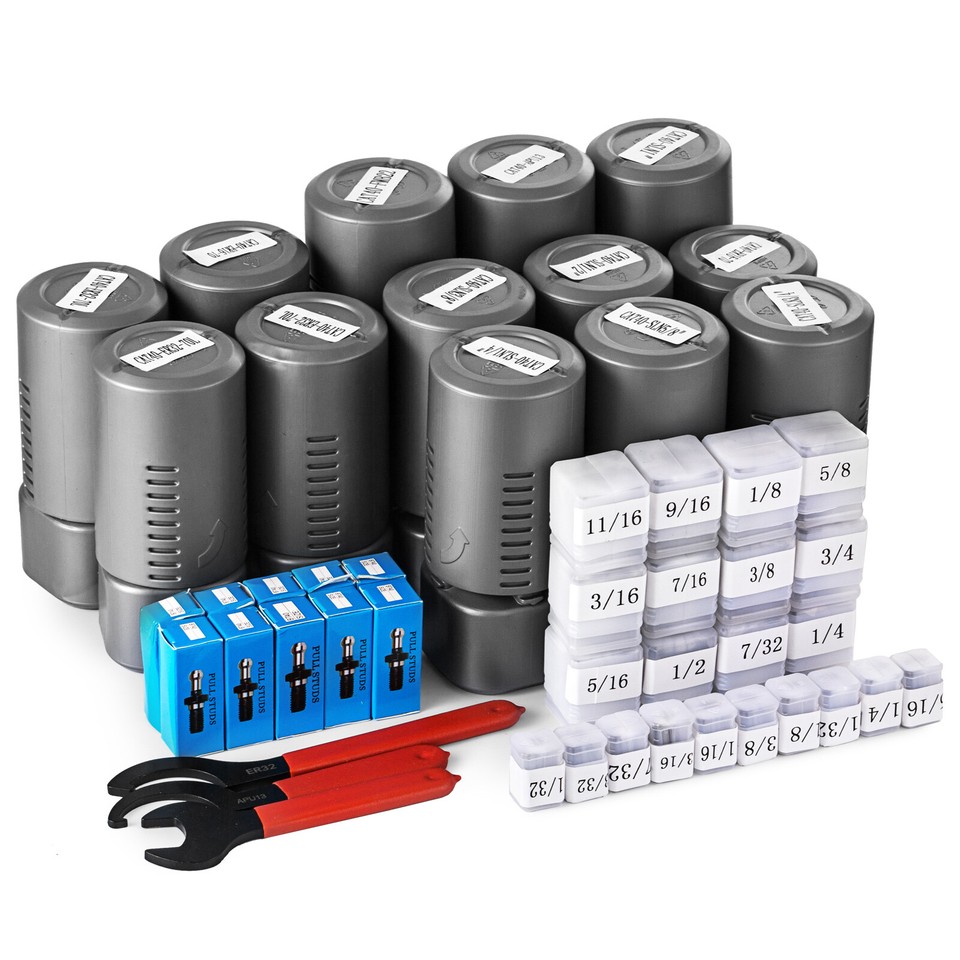 CAT 40 Tool Holder Kit for Haas Fadal CNC Mill ER32/16 Chuck Collet Set ...