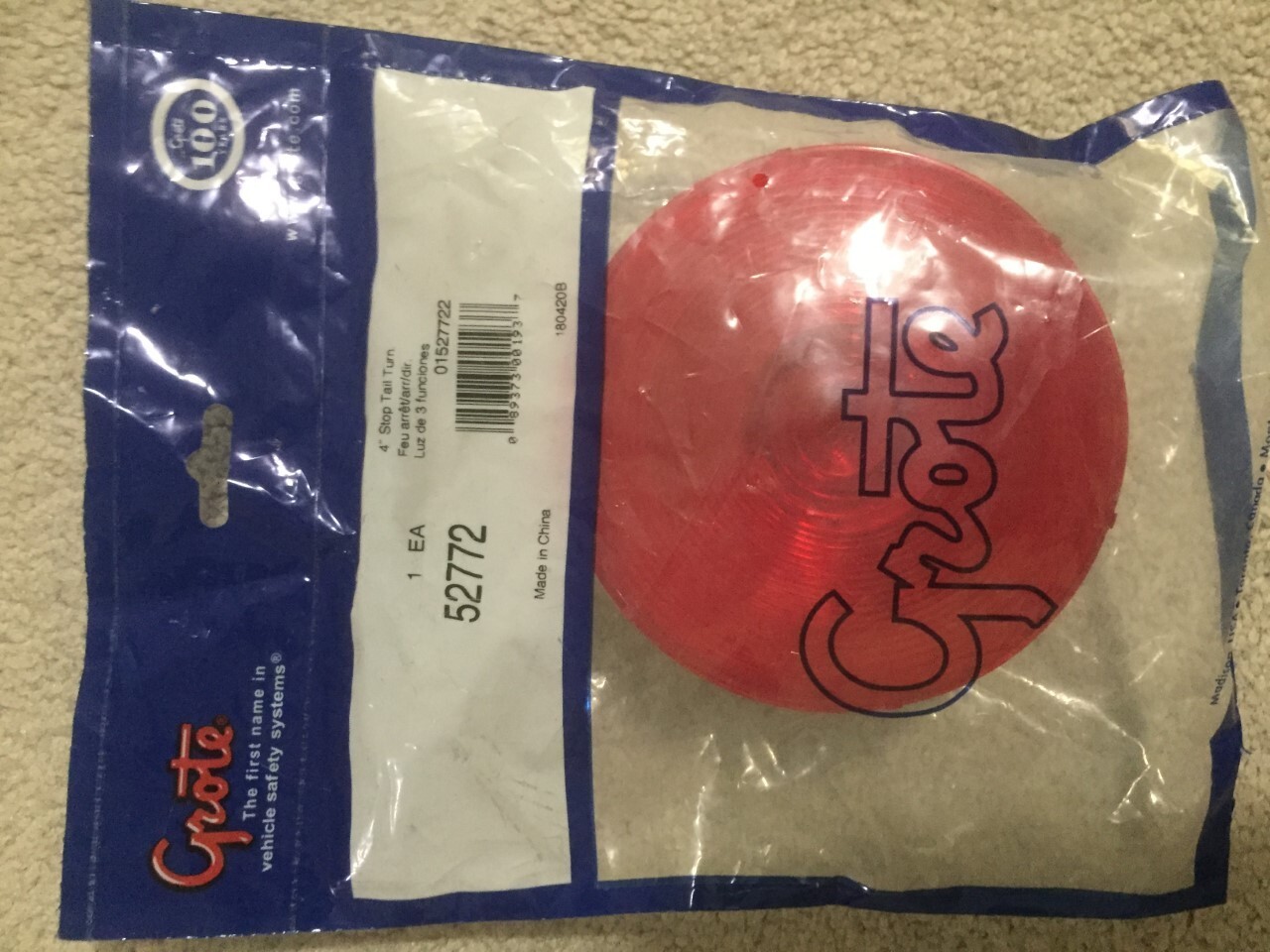 Tail Light Grote 52772 Grote 52772 Torison Mount Lexan Sld Lamp | eBay