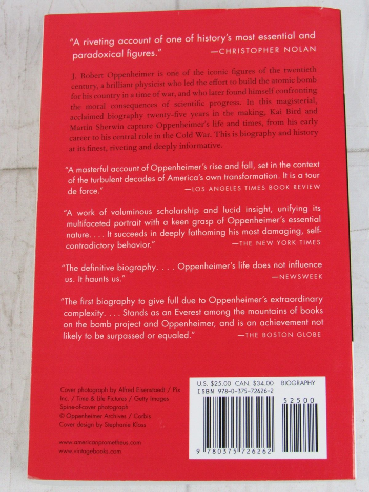 American Prometheus, Kai Bird, Martin J. Sherwin, Paperback ...