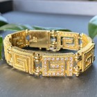 Vintage Diamond Bracelet Estate Fine Jewelry Pre-Owned Greek Key Gate ...