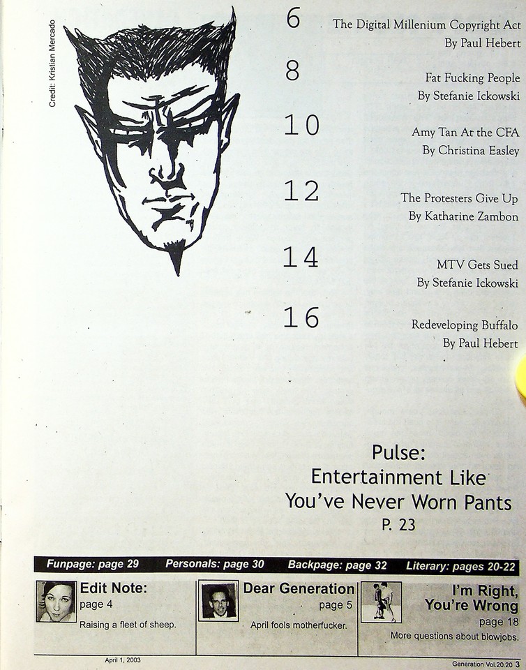 Generation Magazine 2003 Vol 20 # 20 DMCA, MTV Gets Sued, Redeveloping ...