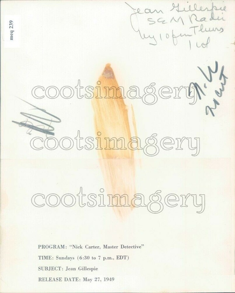 1949 Press Photo Lovely Actress Jean Gillespie 1940s Radio | eBay