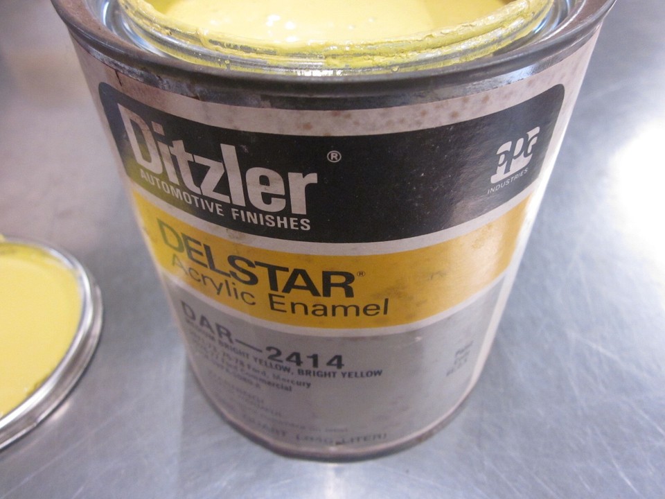 1 Quart PPG Ditzler Delstar Acrylic Enamel DAR-2414 Yellow Paint Ford ...