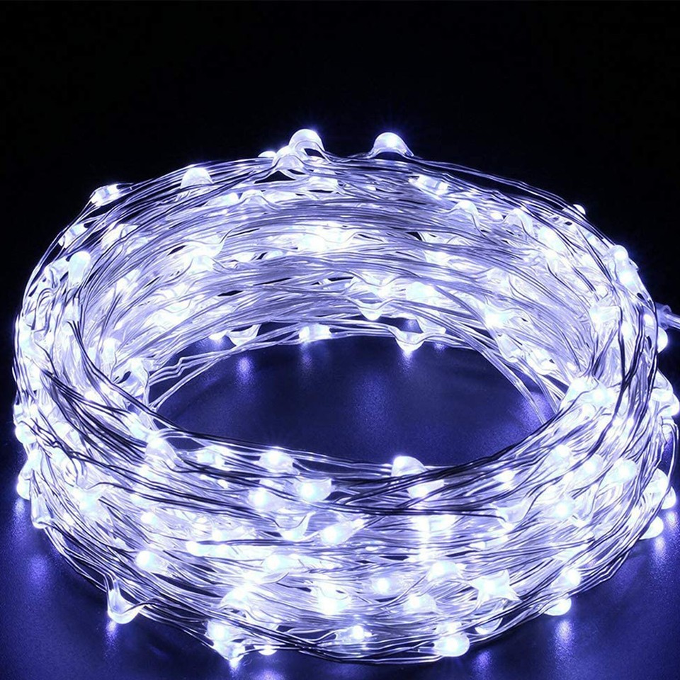 USB Twinkle LED String Fairy Lights 5/10M 50/100/200LED Copper Wire ...