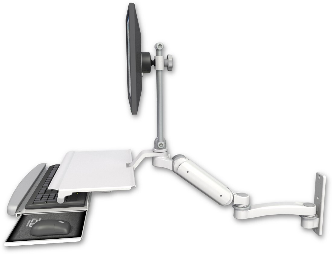 ICW Ultra 180 Arm EV710 monitor mount wall mount work surface tray ...