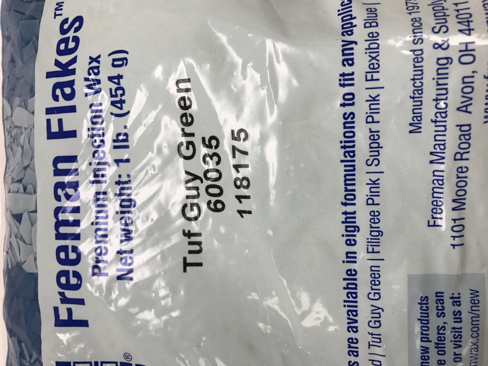 JEWELRY TUF GUY GREEN INJECTION WAX FREEMAN WAX CASTING FERRIS 5 POUND ...