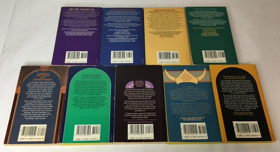 Lot of 9 Charlotte Macleod Mystery Books - Paperback Alisa Craig Murder ...