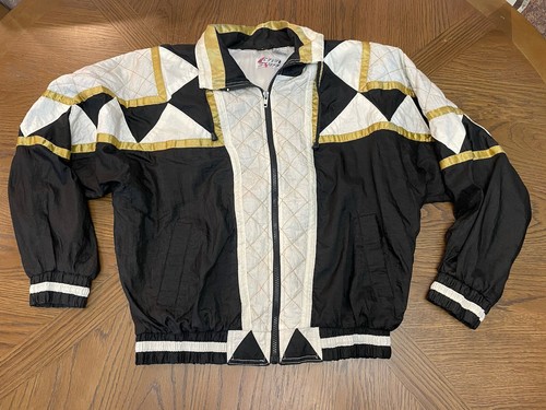 Vtg Active Stuff Full Zip Jacket 80s-90s Color Block Womens Medium ...