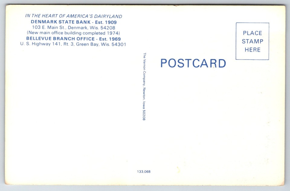 Green Bay WI~Roadside Bellevue Branch~Denmark State Bank~US Hwy 141 ...