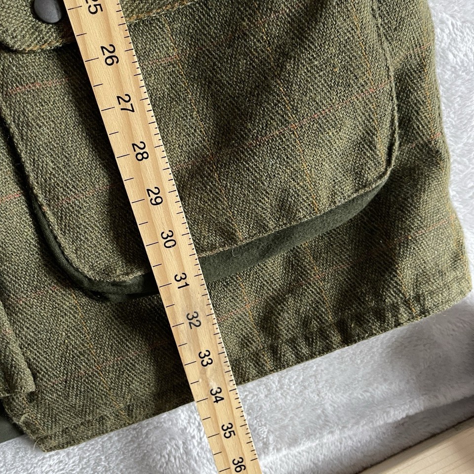 Bronte Shooting Jacket Mens XL Green Tweed Padded Outdoor Made in ...