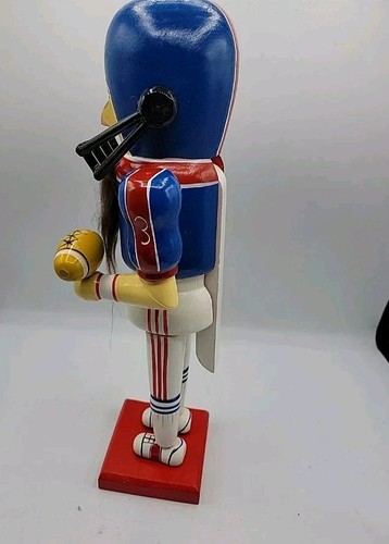 Old World 15" Red Blue Wooden Christmas Nutcracker Football Player ...