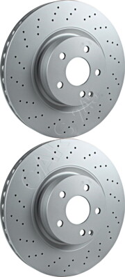 Front Brake Disc Set Fits MERCEDES LEXUS Is II W221 05-13 2214210612 ...