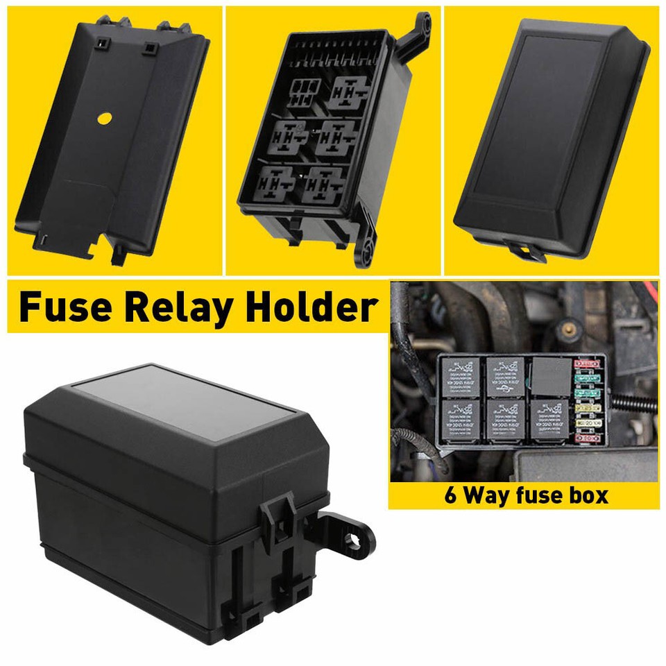 Universal 6-Way Fuse Box Relay With 6 Relays Fuse Holder 12V Car Truck ...