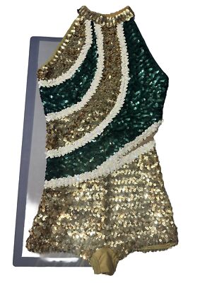 Sparkly Sequence Bodysuit Women Bling Boycut Dance Costume Halloween ...