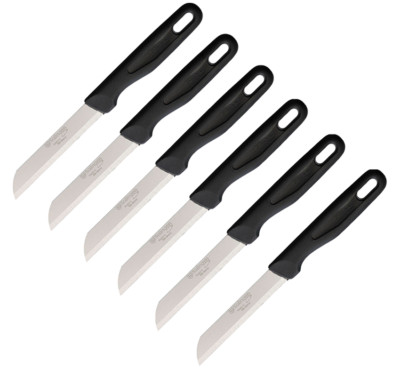 6 PACK Solingen Kitchen Fruit Knife 3.25" Solingen Steel Straight Blade ...
