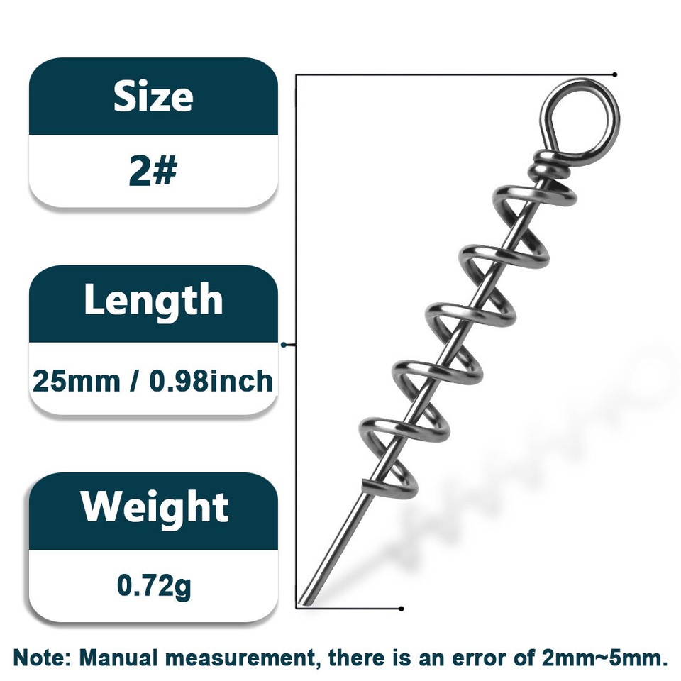 Fishing Soft Lures Spring Twist Lock Bait Worm Keeper for Crank Hook ...
