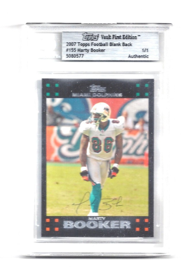 2007 Topps Vault 1/1 Marty Booker Miami Dolphins Blank Back Rare NFL | eBay