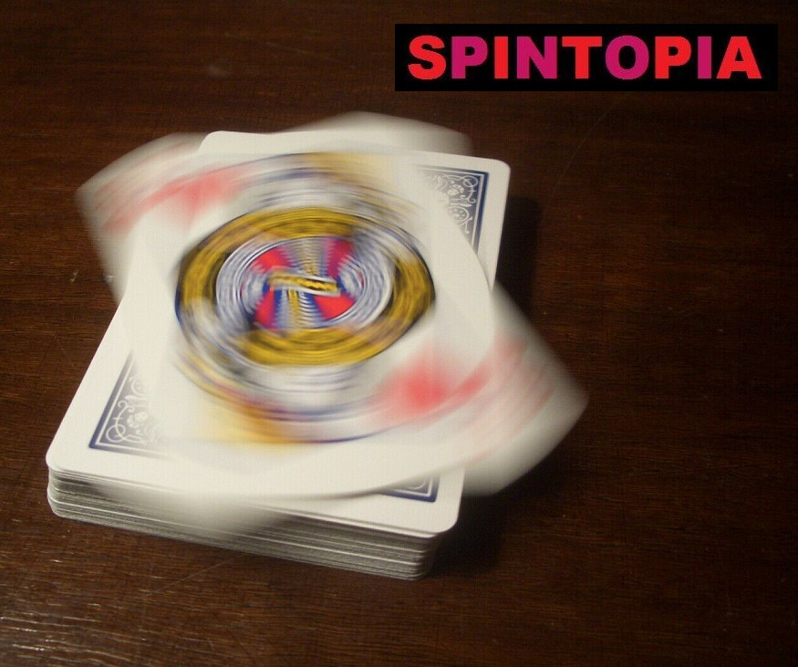 SPINTOPIA Card spins on top of deck! Blue Bicycle Gimmick ...