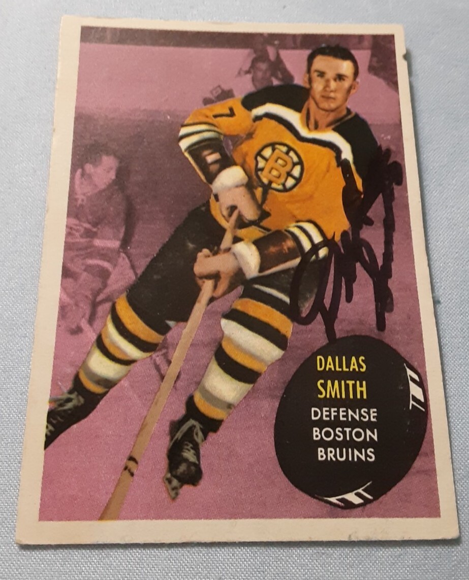 ☆SIGNED DALLAS SMITH (RC)☆1961-62 Topps #4 Boston Bruins~ EX+/EXNM | eBay