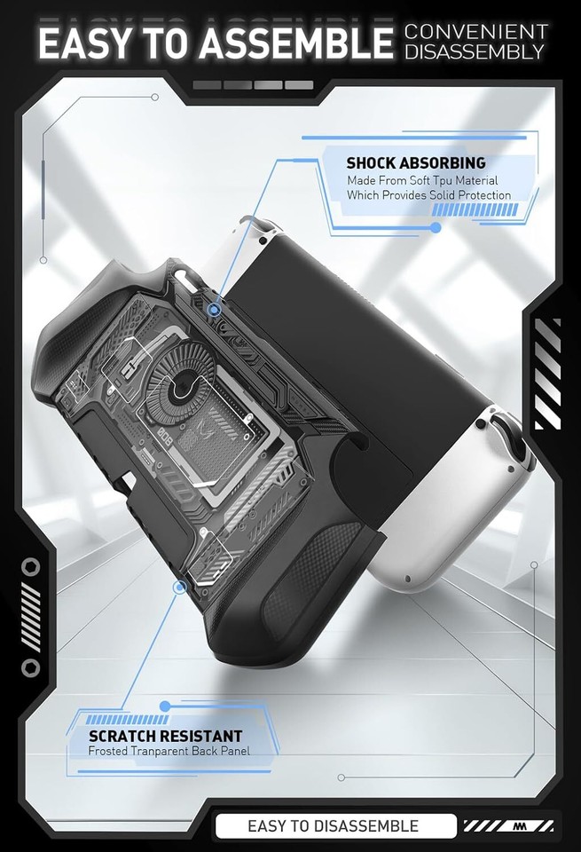 Mumba Dockable Case New for Nintendo Switch OLED 2021 TPU Ergonomics ...