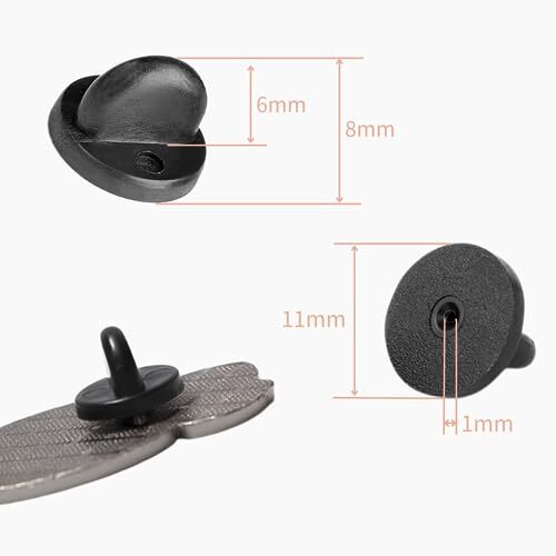 Rubber Pin Backs, 100PCS Lapel Pin Backs, Pin Safety Backs for Brooch ...