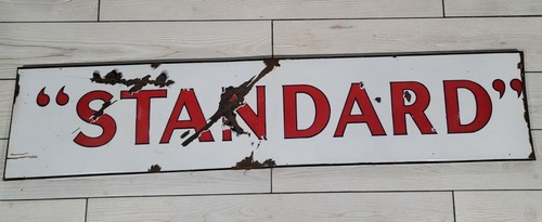 VINTAGE ORIGINAL STANDARD OIL PORCELAIN SIGN 51" X 11" ESSO SERVICE ...