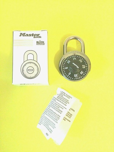 MASTER LOCK COMBINATION PADLOCK NEW IN BOX INDIVIDUAL COMBINATIONS L5 ...