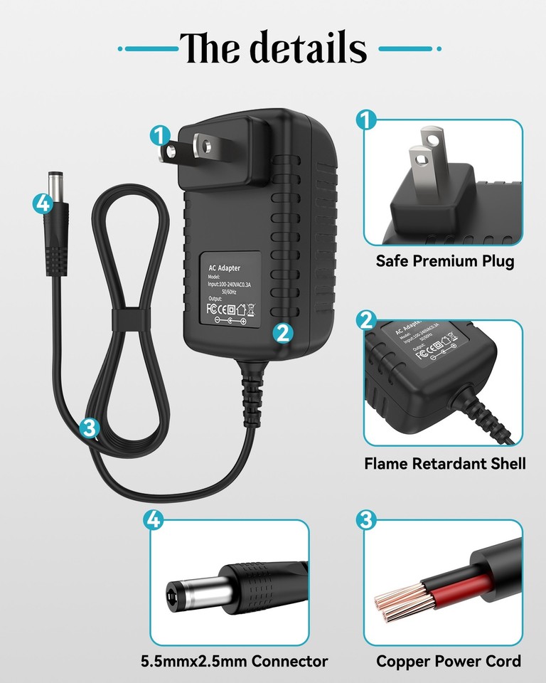 AC Adapter for Radial Engineering Backtrack Stereo Audio Switcher Power ...