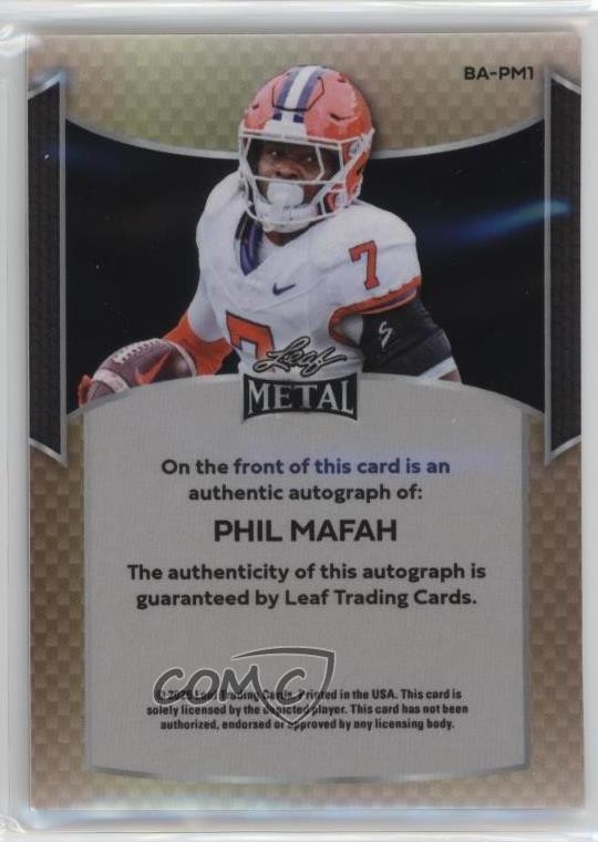 2025 Leaf Metal Auto Silver Laser Phil Mafah #BA-PM1 Rookie Auto RC | eBay
