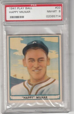 1941 Play Ball Happy Milnar #33, PSA NM-MT 8 | eBay