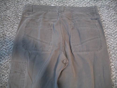 GUC MEN SIZE 34 X 32 COLUMBIA BROWN OMNI SHIELD CANVAS TYPE 112AM8564 ...