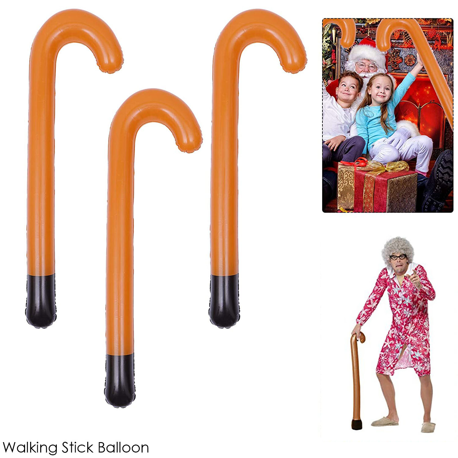 VDL Inflatable Blow Up Zimmer Frame And Or Walking Stick Novelty ...