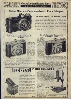 1938 PAPER AD Rolls Super Candid Camera Univex Cine 8 Movie Projector ...