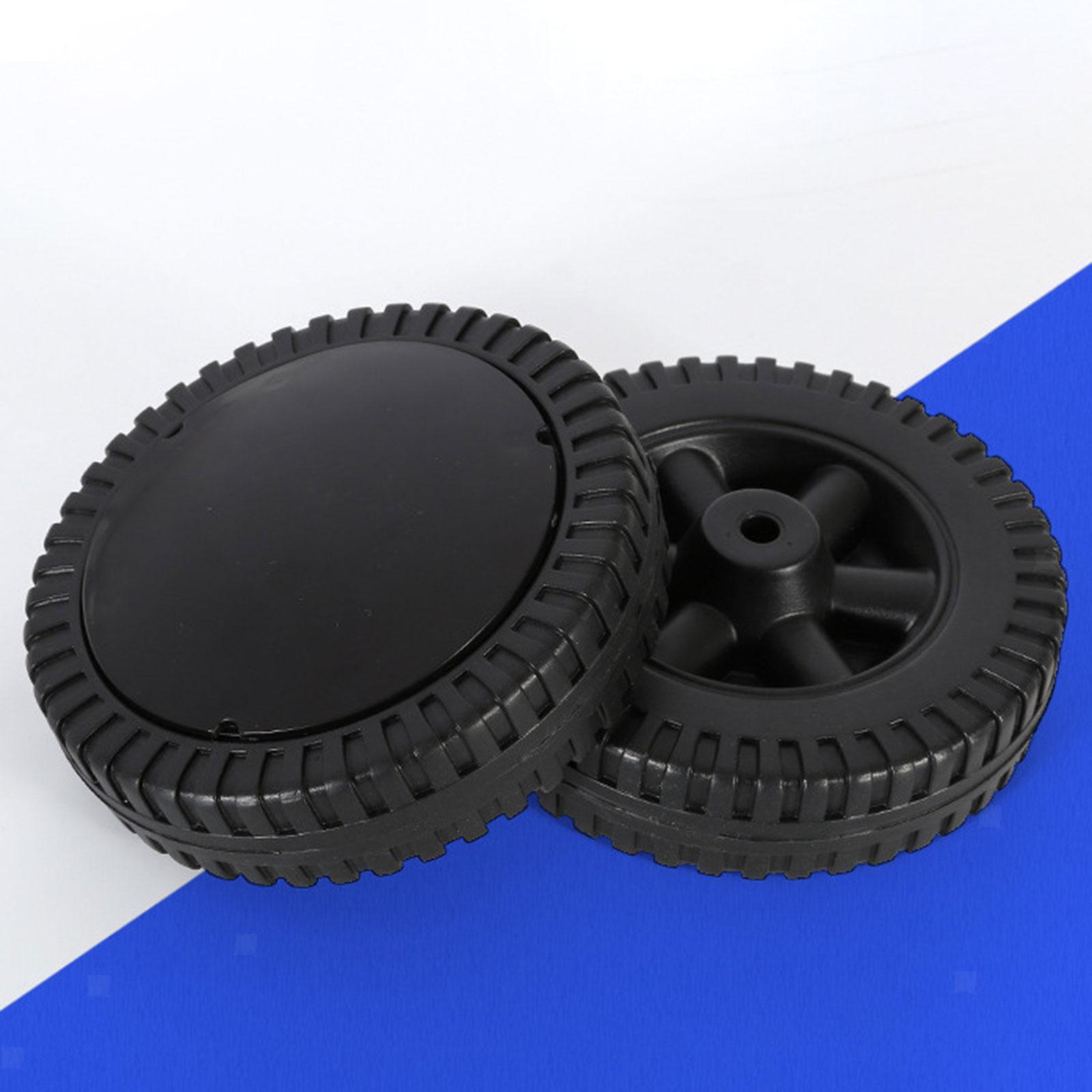 2 Pieces BBQ Grill Wheels 6 inch Plastic Wheels Smooth Rolling Tires ...