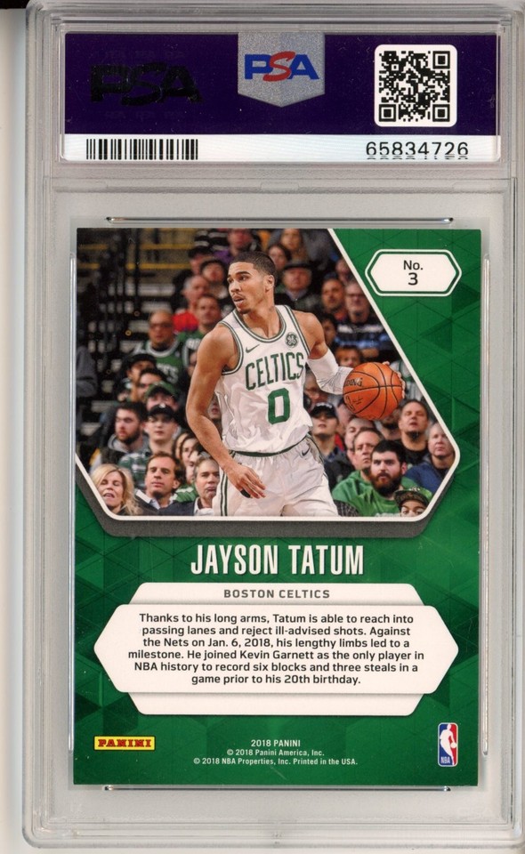 Jayson Tatum card /50 2018 Panini Day China future frames rated rookie ...